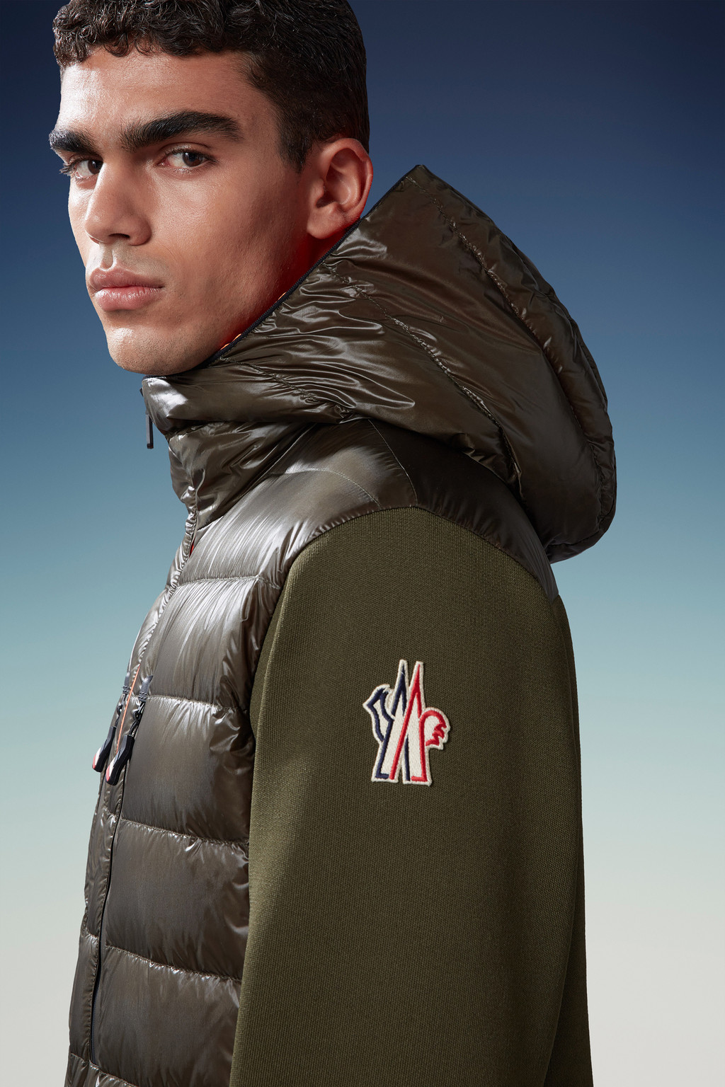 Green Padded Zip-Up Hoodie - Sweaters & Cardigans for Men | Moncler HK