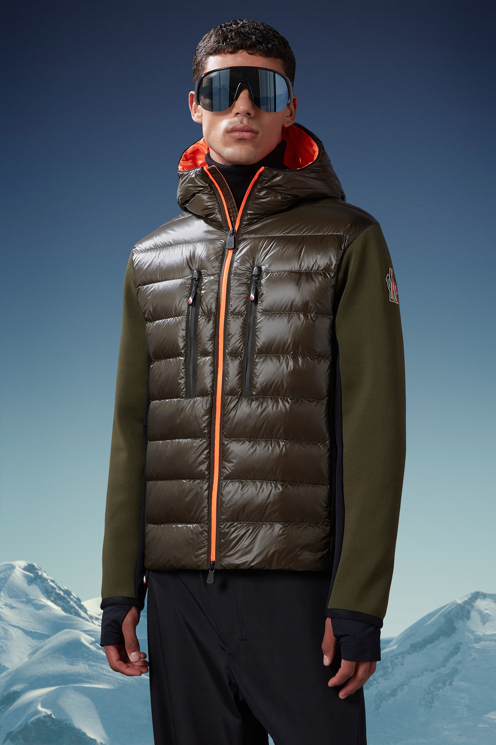 Green Padded Zip-Up Hoodie - Sweaters & Cardigans for Men | Moncler HK