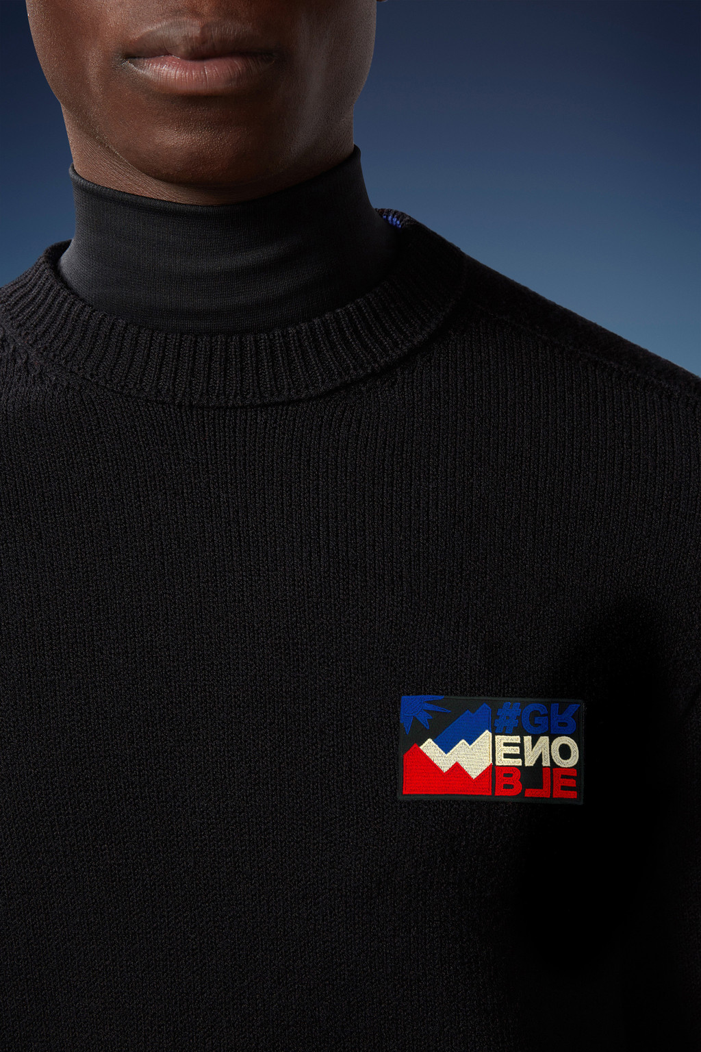Black Mountain Logo Wool Jumper - Sweaters & Cardigans for Men | Moncler FR