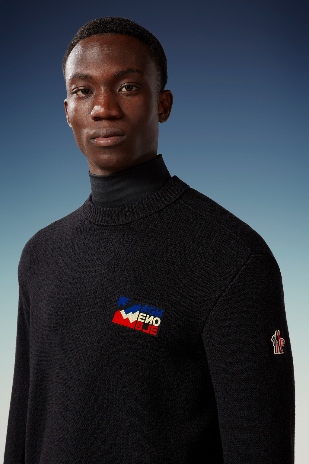 Black Mountain Logo Wool Jumper - Sweaters & Cardigans for Men | Moncler FR