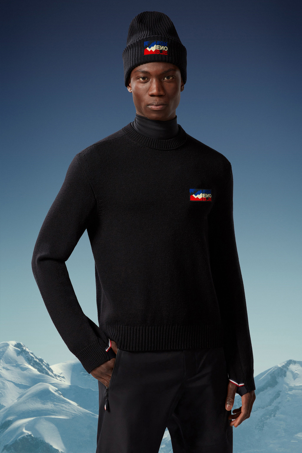 Black Mountain Logo Wool Jumoer - Sweaters & Cardigans for Men | Moncler NL