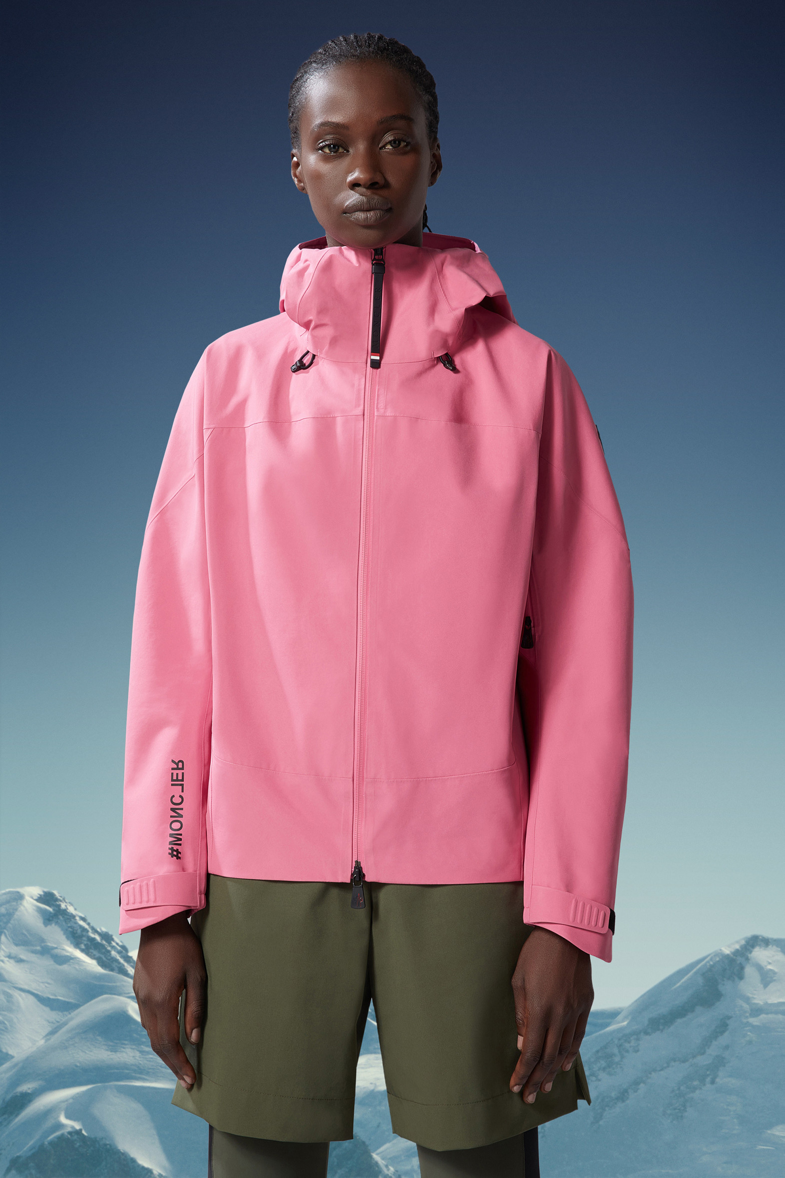 Soft Pink Meribel Hooded Jacket - Windbreakers & Raincoats for Women ...