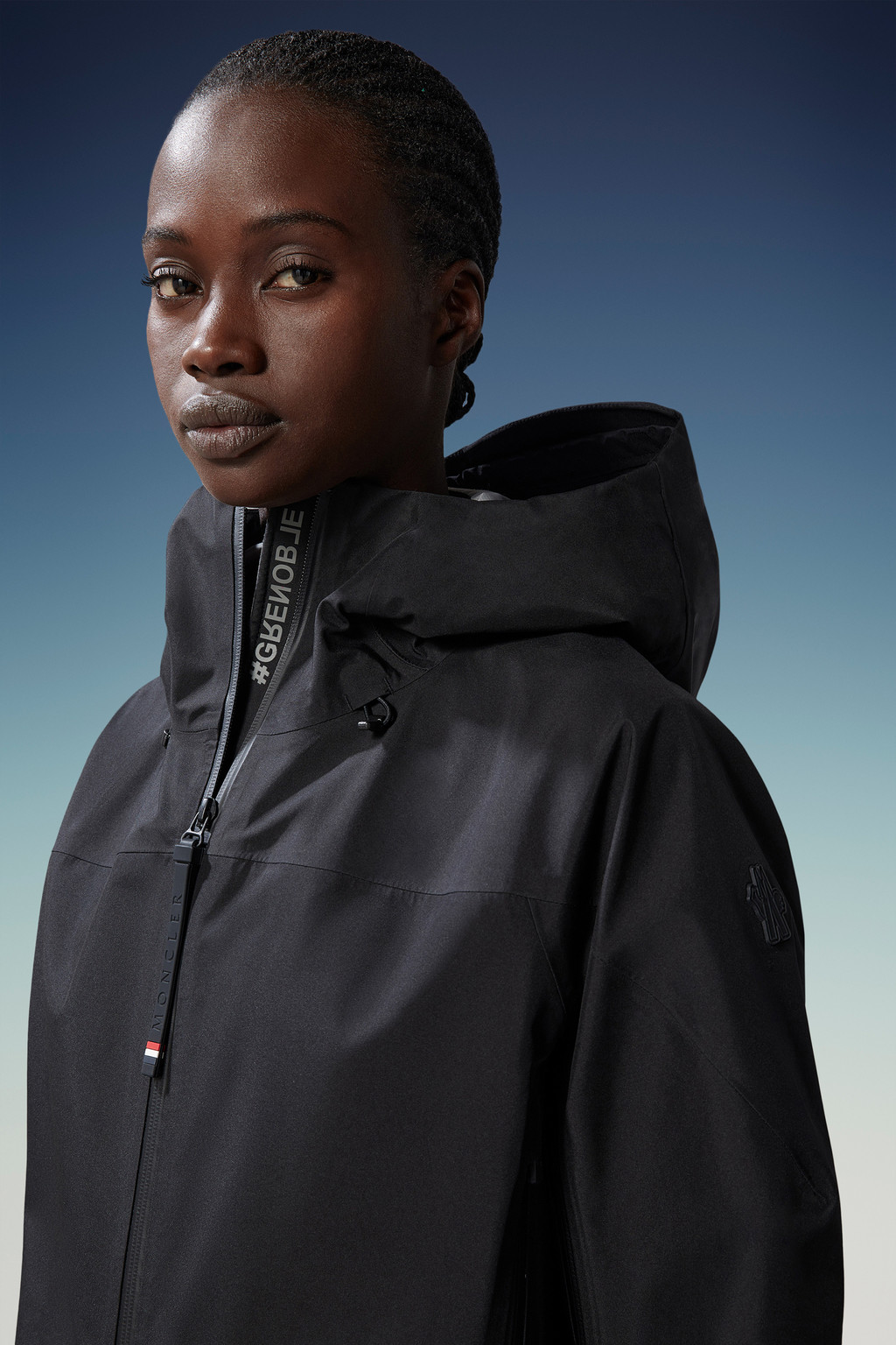 Black Meribel Hooded Jacket - Windbreakers & Raincoats for Women ...