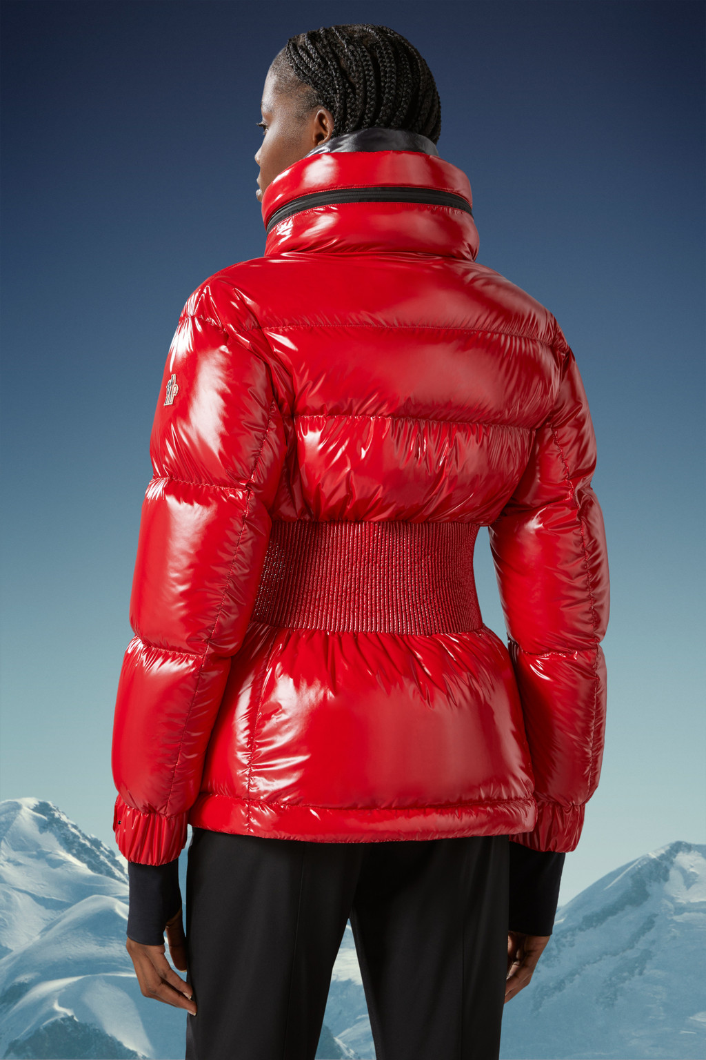 Red Rochers Short Down Jacket - Short Down Jackets for Women | Moncler FR