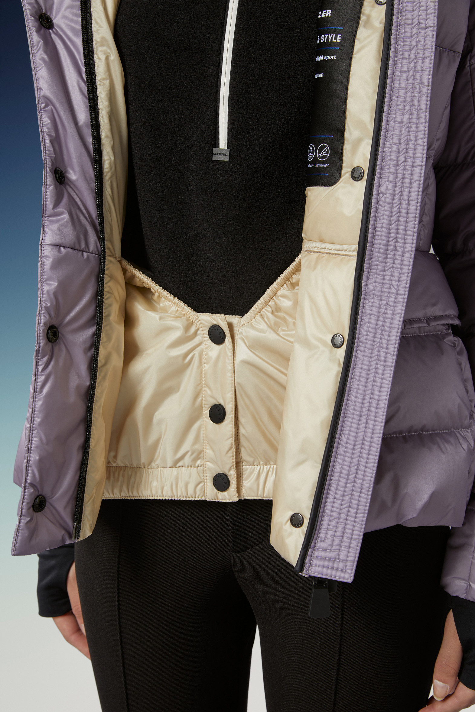 Lavender Purple Armoniques Short Down Jacket - Short Down Jackets for ...