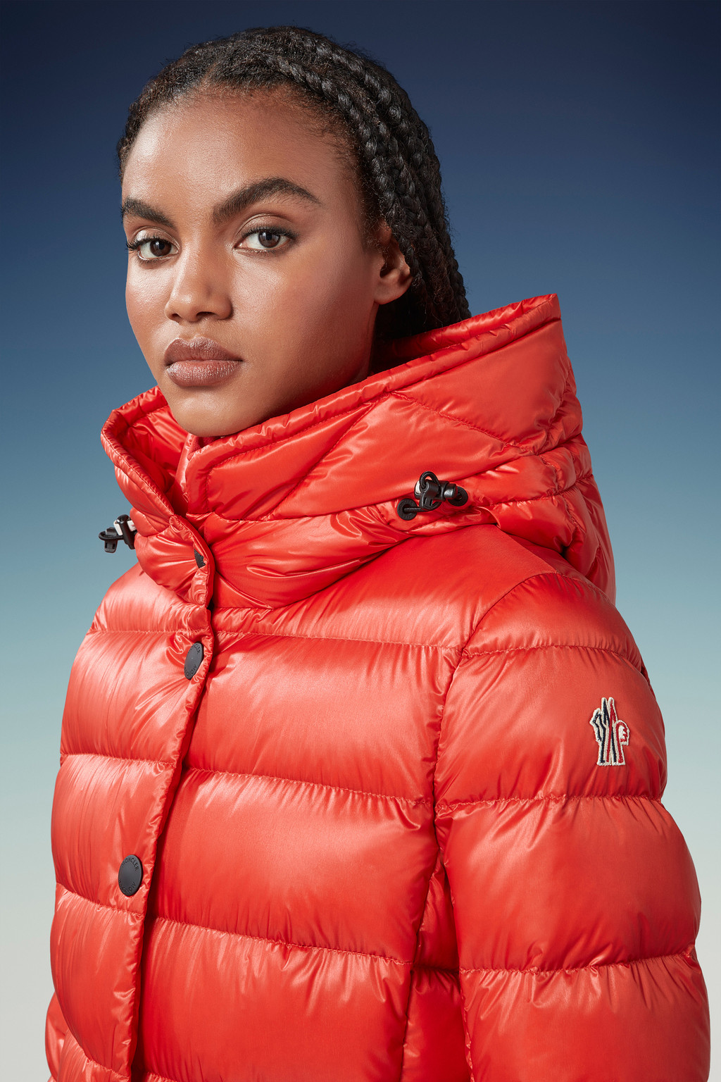 Red Armoniques Short Down Jacket - Short Down Jackets for Women ...