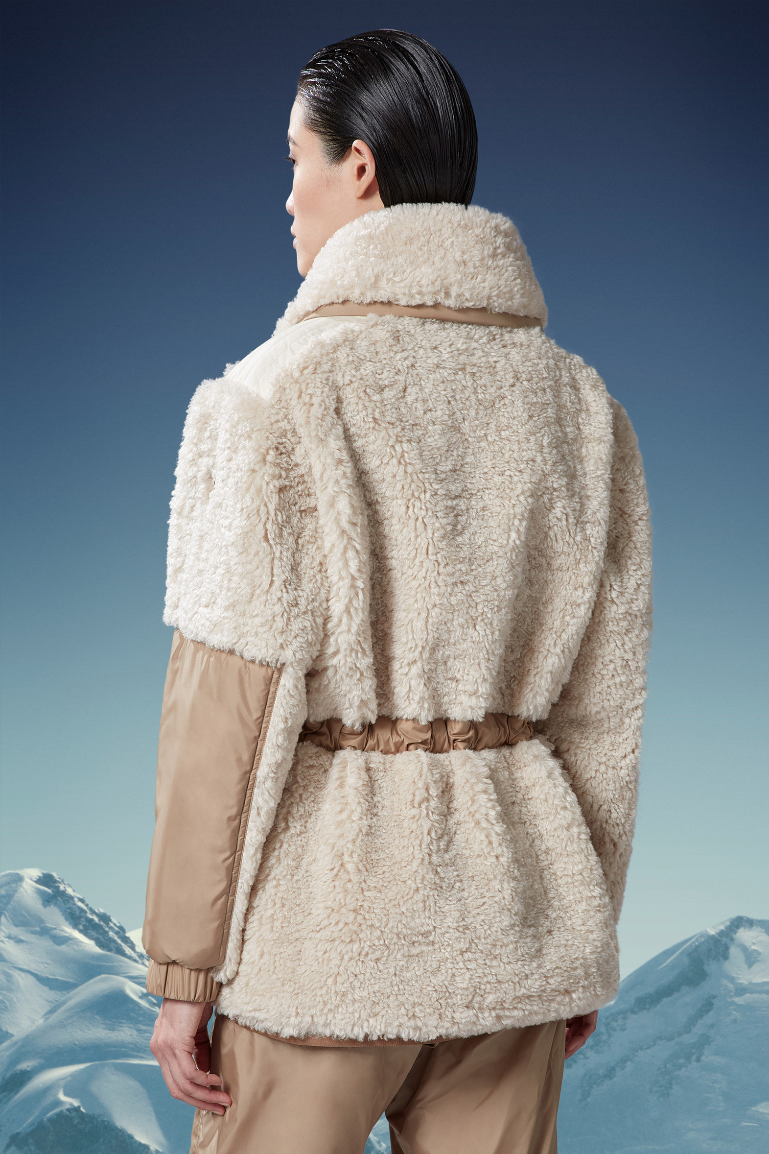 Beige Lauzes Teddy Jacket - Short Down Jackets for Women | Moncler HK