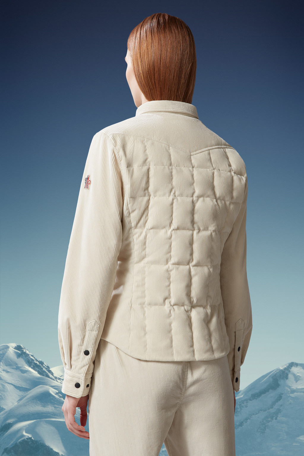Milk White Nangy Down Shacket - Short Down Jackets for Women | Moncler SG