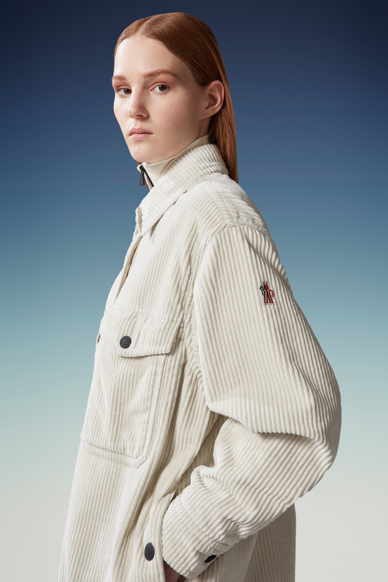 White Vanay Long Down Shacket - Coats & Trench Coats for Women | Moncler NL