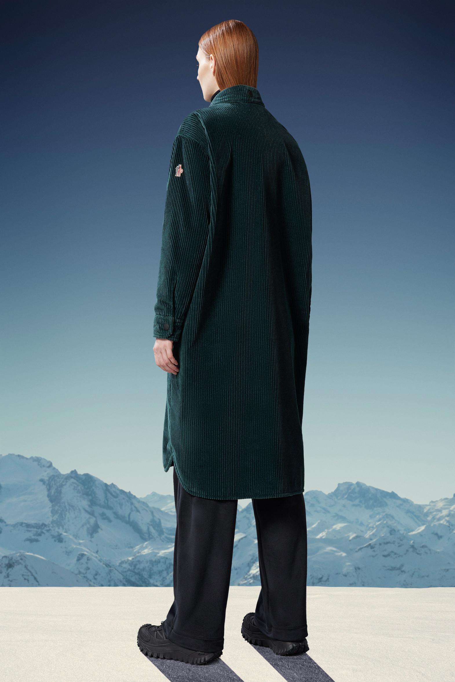 Dark Green Vanay Long Down Shacket - Coats & Trench Coats for Women ...
