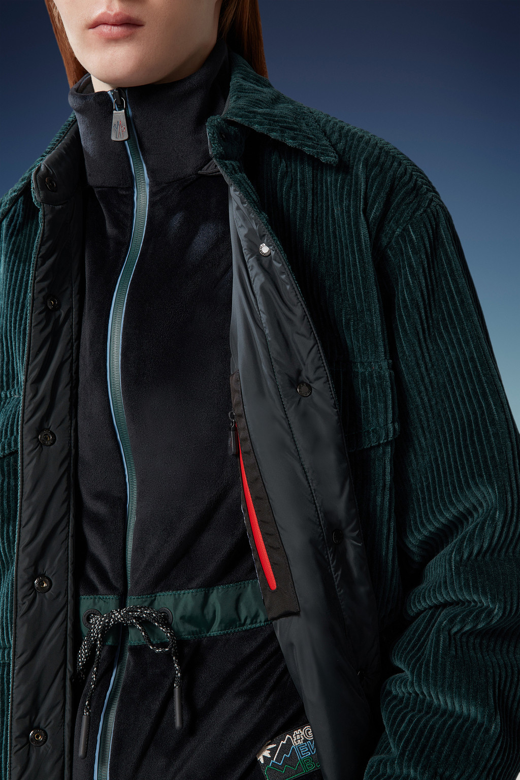 Dark Green Vanay Long Down Shacket - Coats & Trench Coats for Women ...