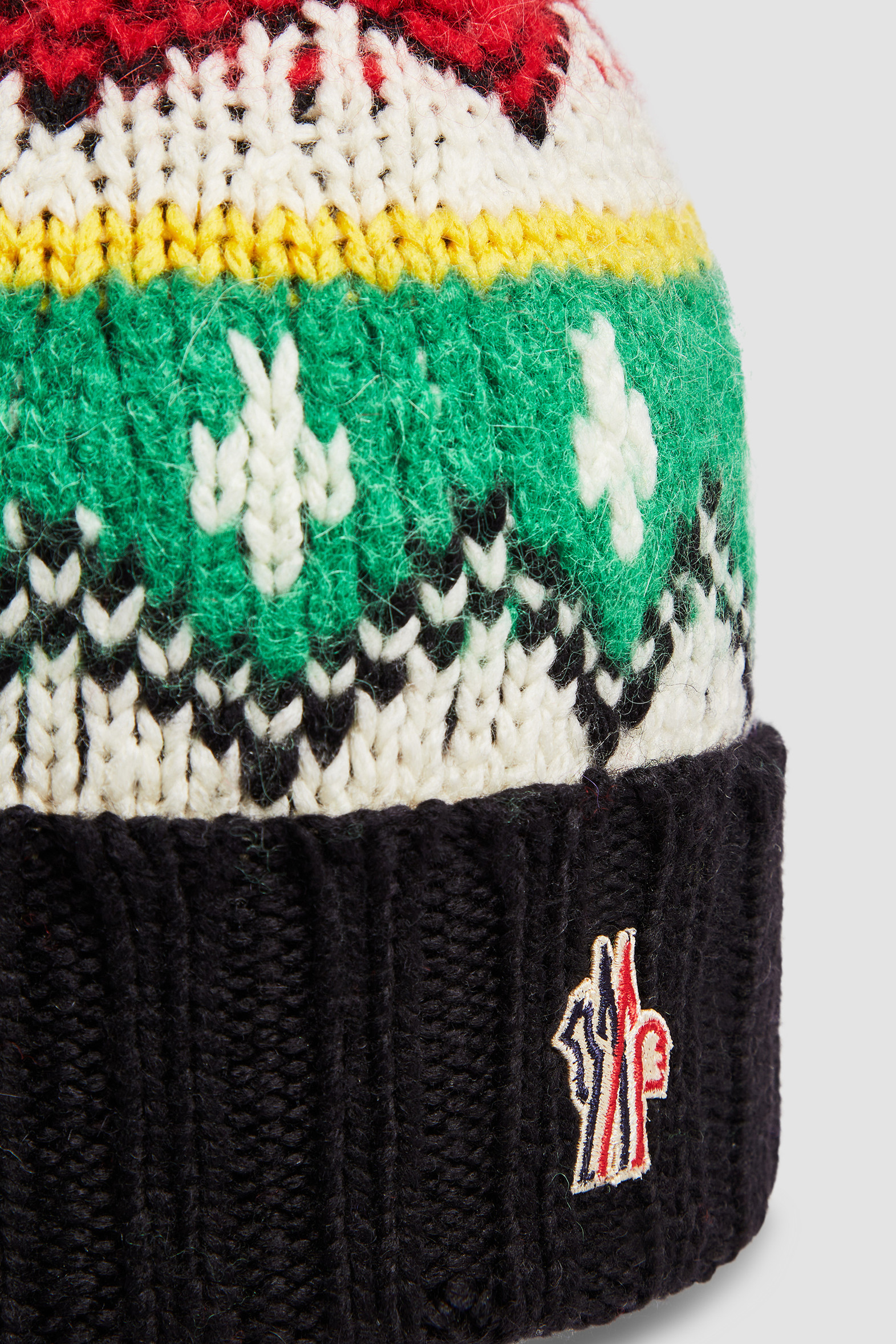 Bonnet en jacquard de laine et alpaga Blanc Optique - Chapeaux ...