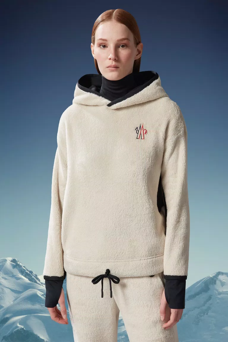 Sudadera De Algodón Acolchado Beige Sudaderas De Mujer Moncler Es
