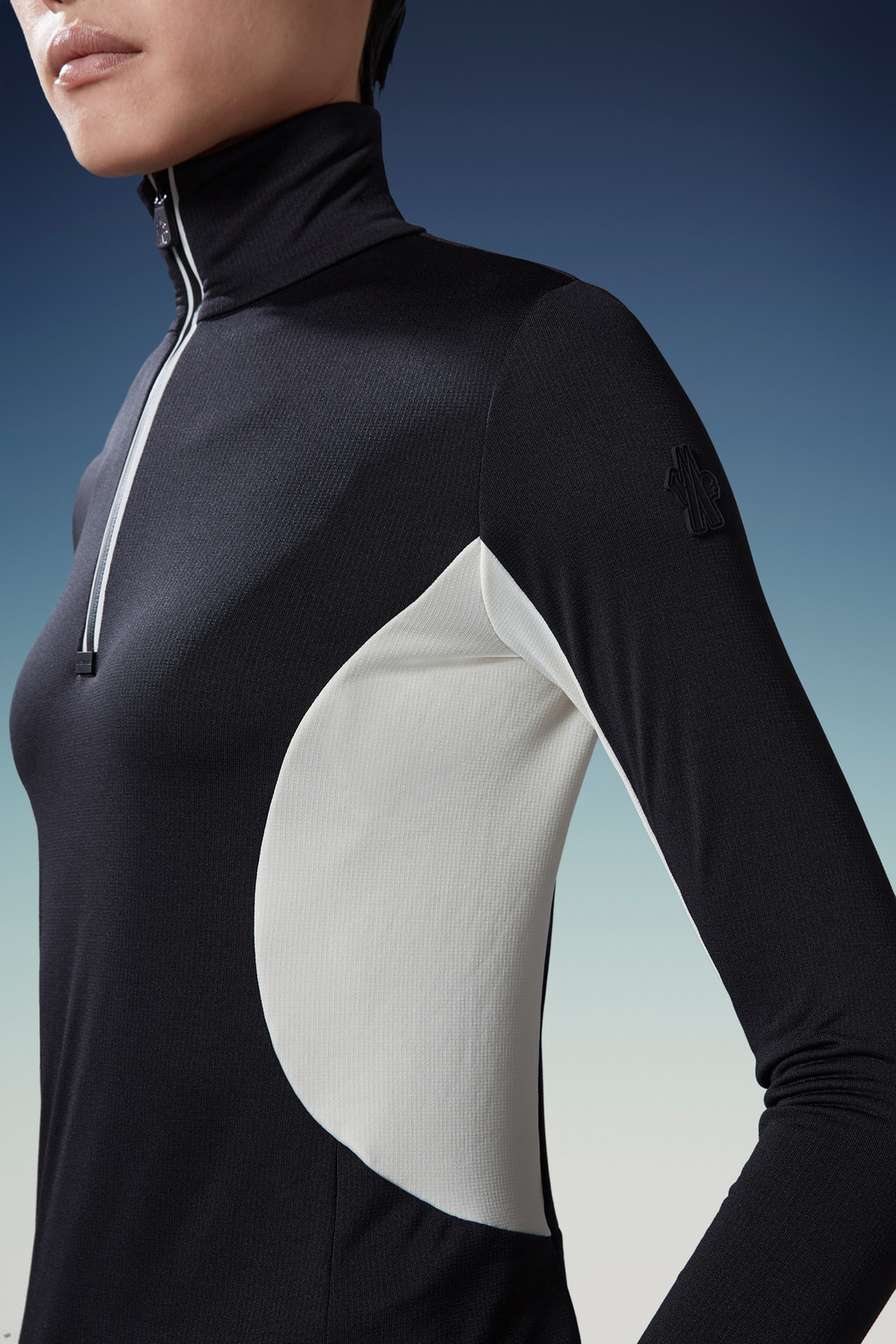 Black Base Layer Polo Neck - Sweatshirts for Women | Moncler MT