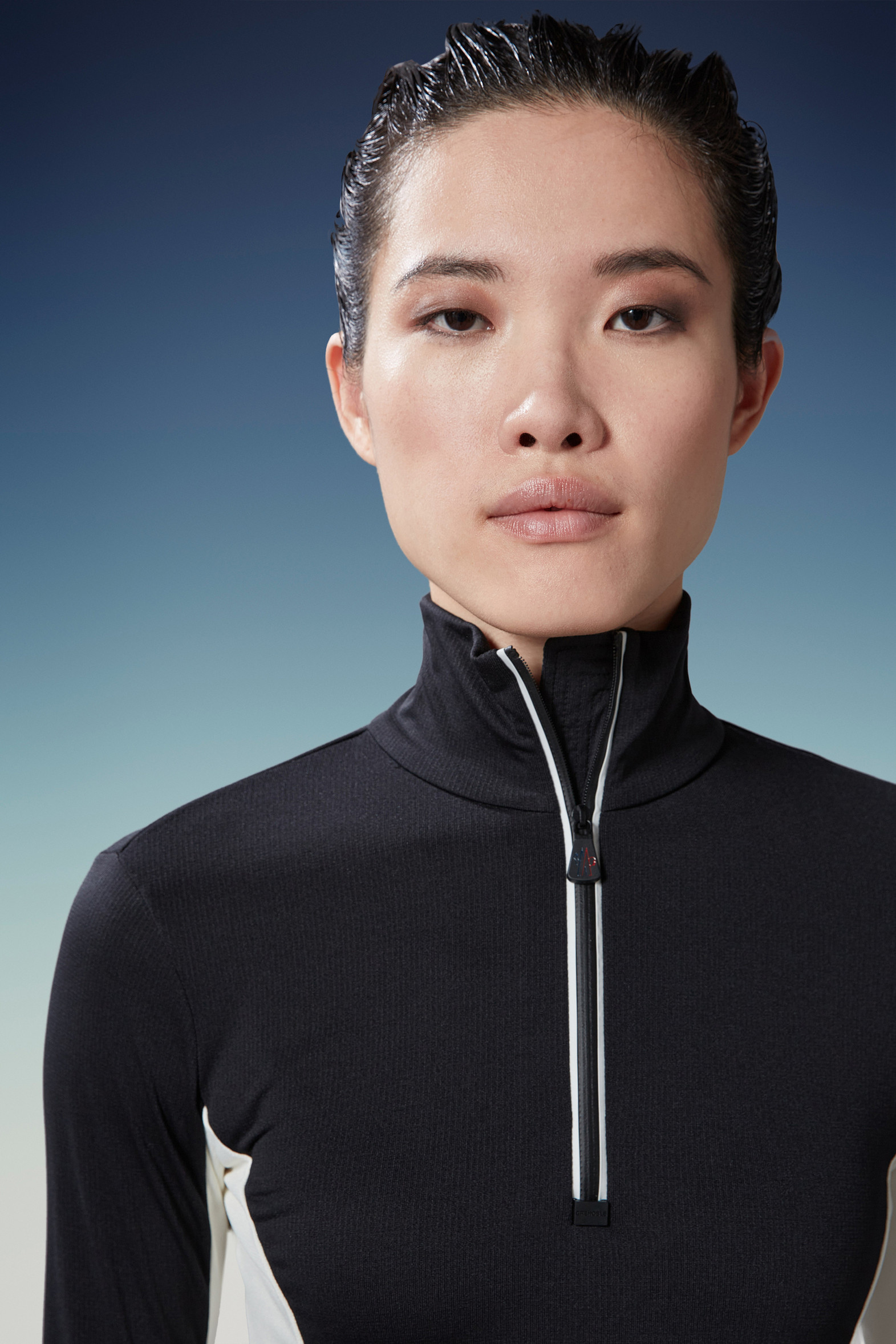 Black Base Layer Polo Neck - Sweatshirts for Women | Moncler HR