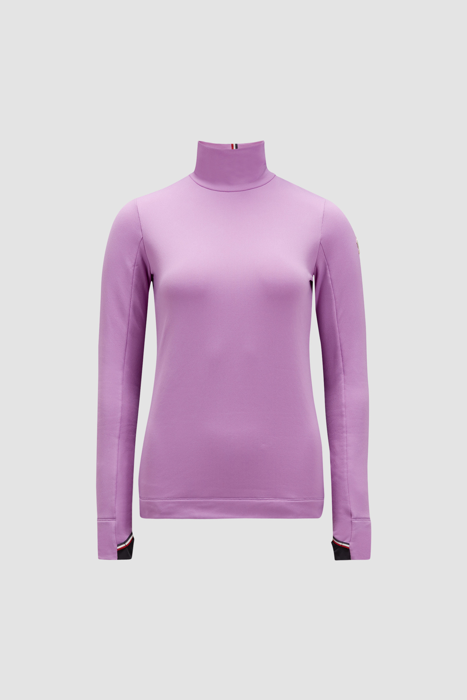 Lilac Base Layer Polo Neck - Sweaters & Cardigans for Women | Moncler PT