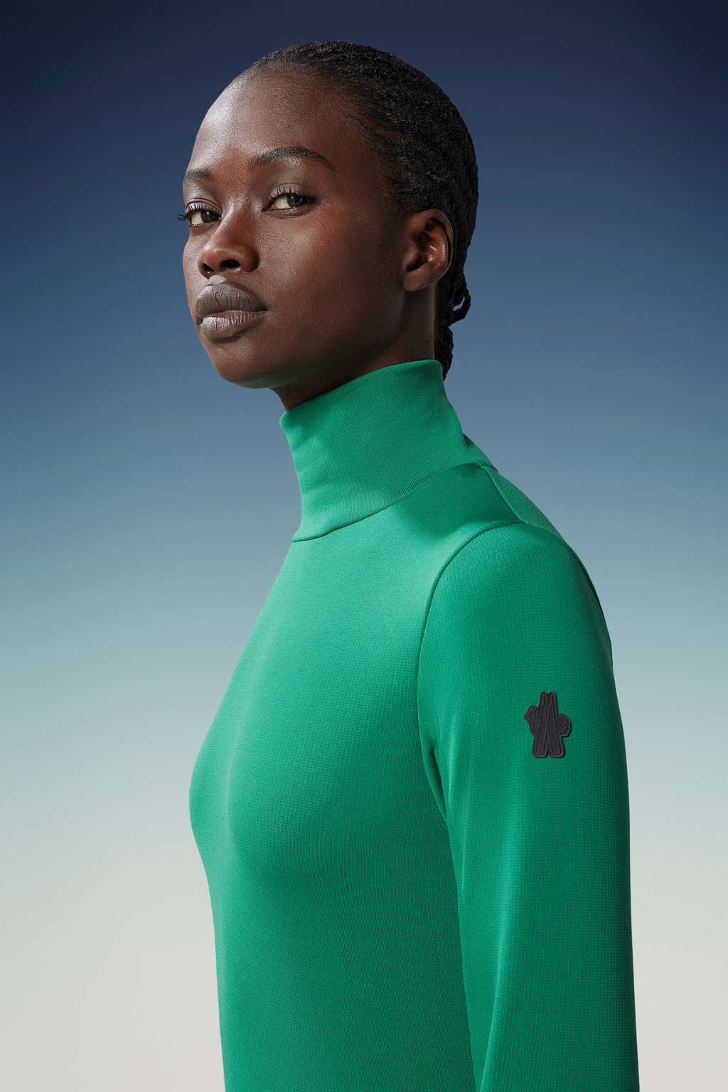 Bright Green Base Layer Polo Neck - Sweatshirts for Women | Moncler DE