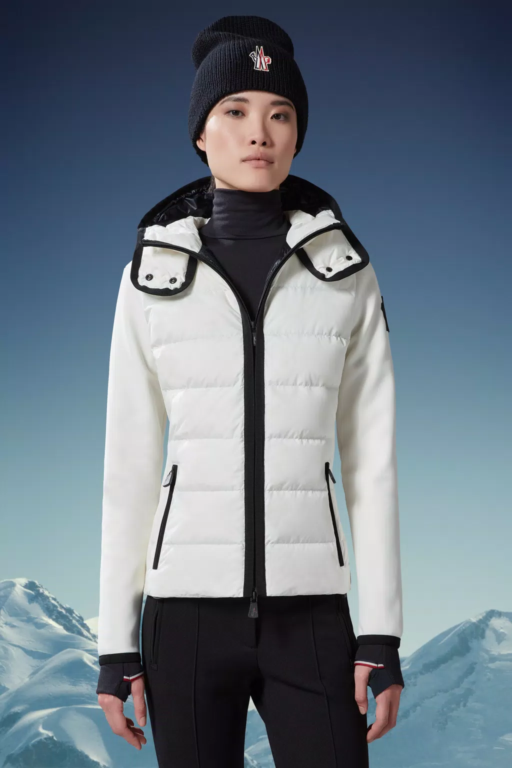 Sudadera De Algodón Acolchado Beige Sudaderas De Mujer Moncler Es
