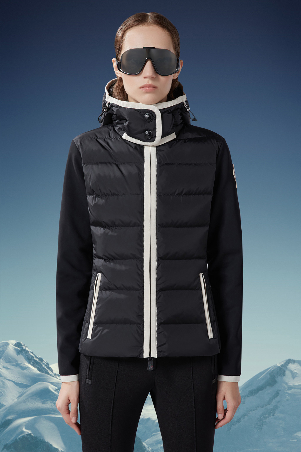 Yellow Padded Fleece Hoodie - Sweatshirts for Women | Moncler HR
