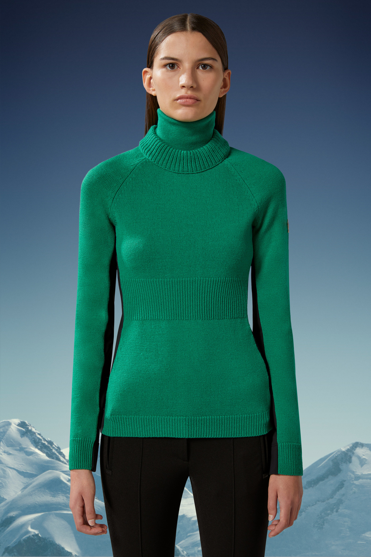 Emerald Green Wool & Fleece Polo Neck Jumper - Sweaters & Cardigans for ...