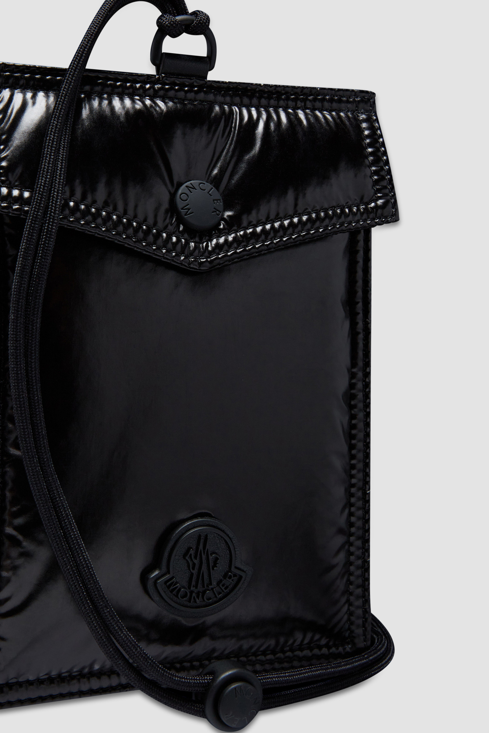 Black Nylon Laqué Phone Case - Bags & Small Accessories for Women ...