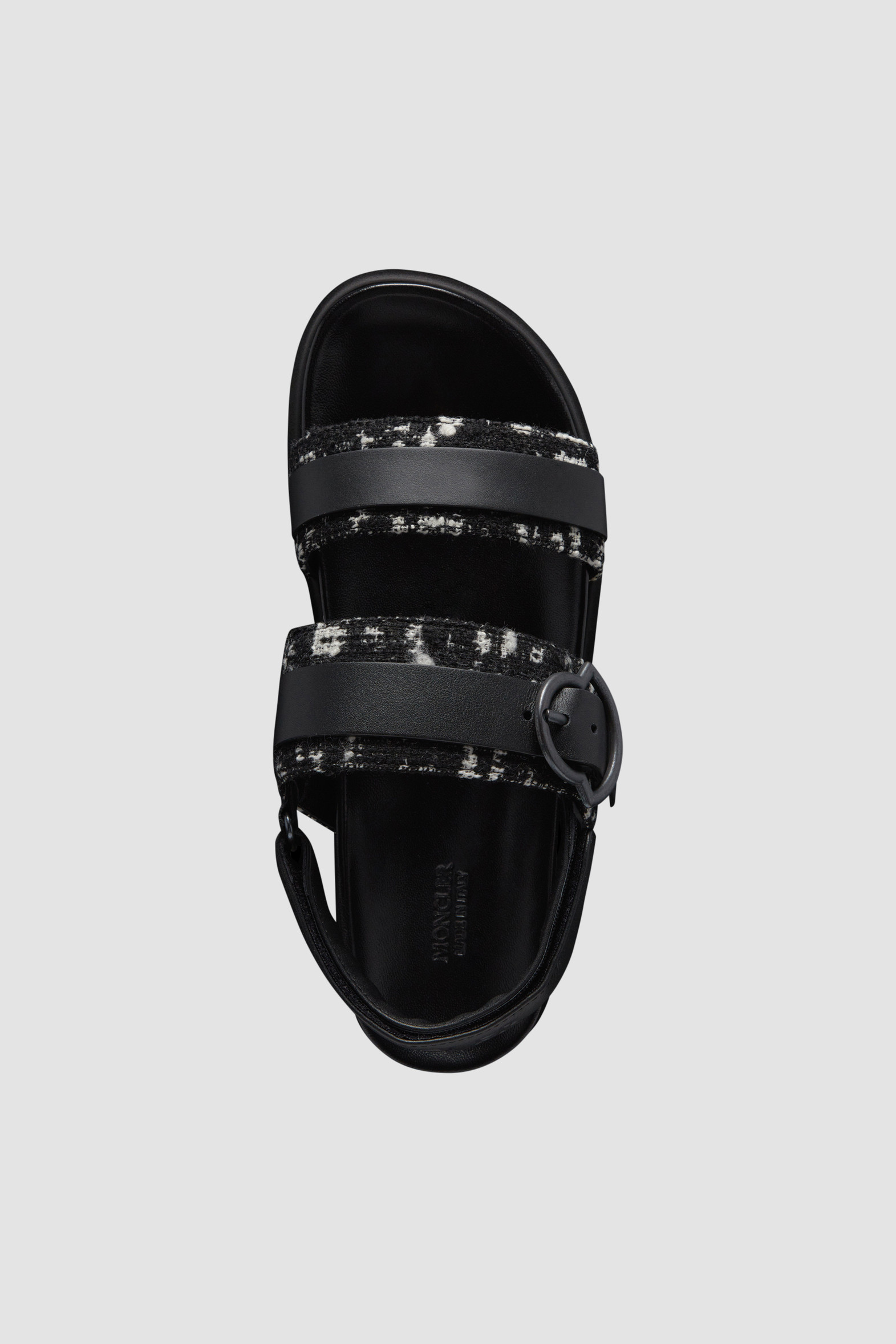 Black & White Bell Buckle Sandals - Sandals & Sliders for Women ...
