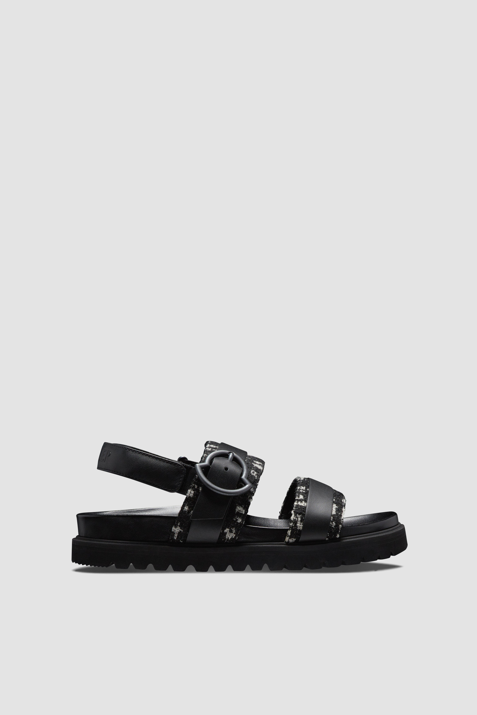 Black & White Bell Buckle Sandals - Sandals & Sliders for Women ...