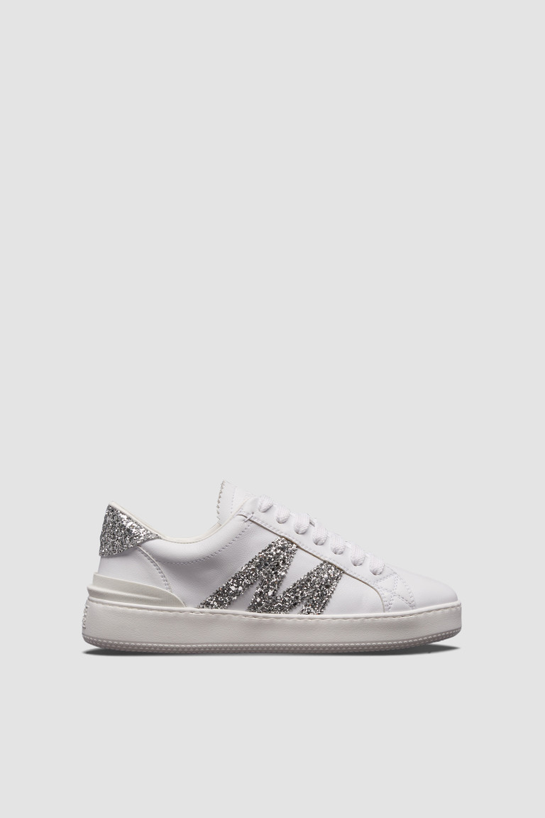 White & Silver Monaco M Trainers - Sneakers for Women | Moncler GB
