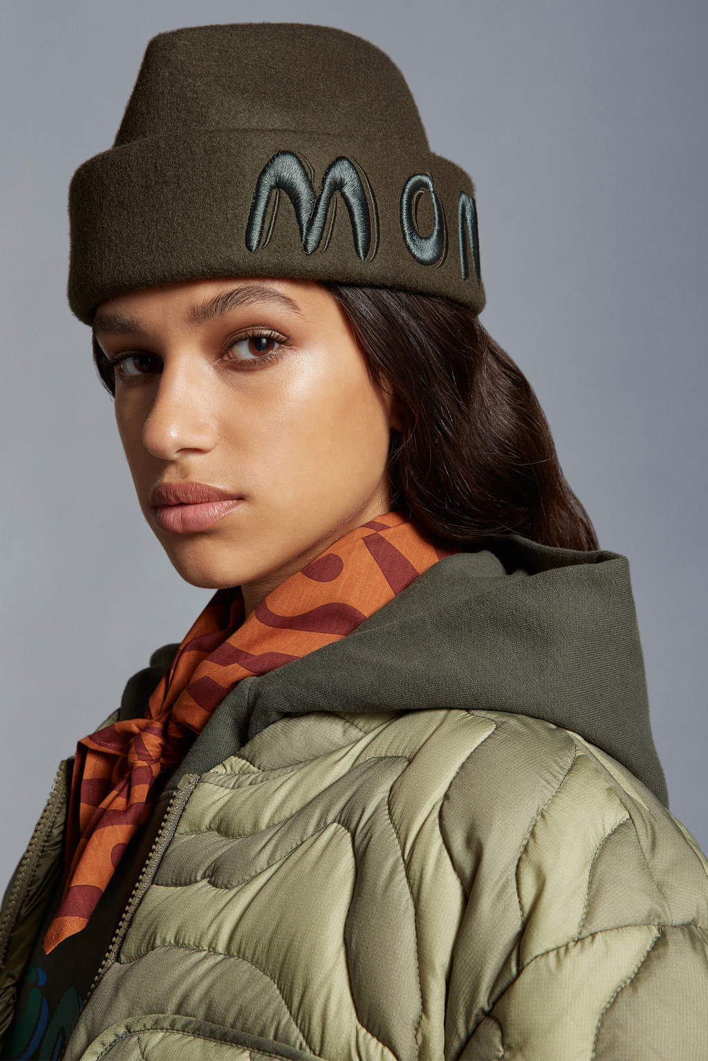 Bonnet en feutre de laine Vert Foncé - Moncler x Salehe Bembury Genius ...
