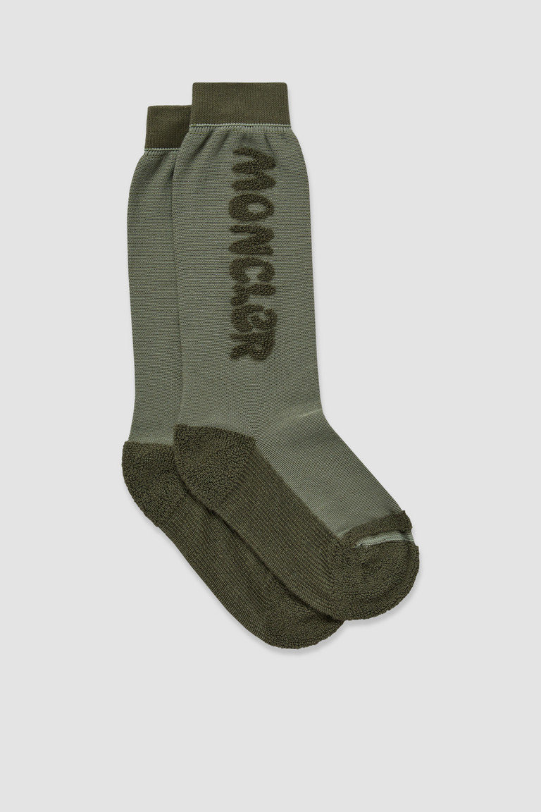 Dark Green Cotton Socks - Moncler x Salehe Bembury for Genius | Moncler FI