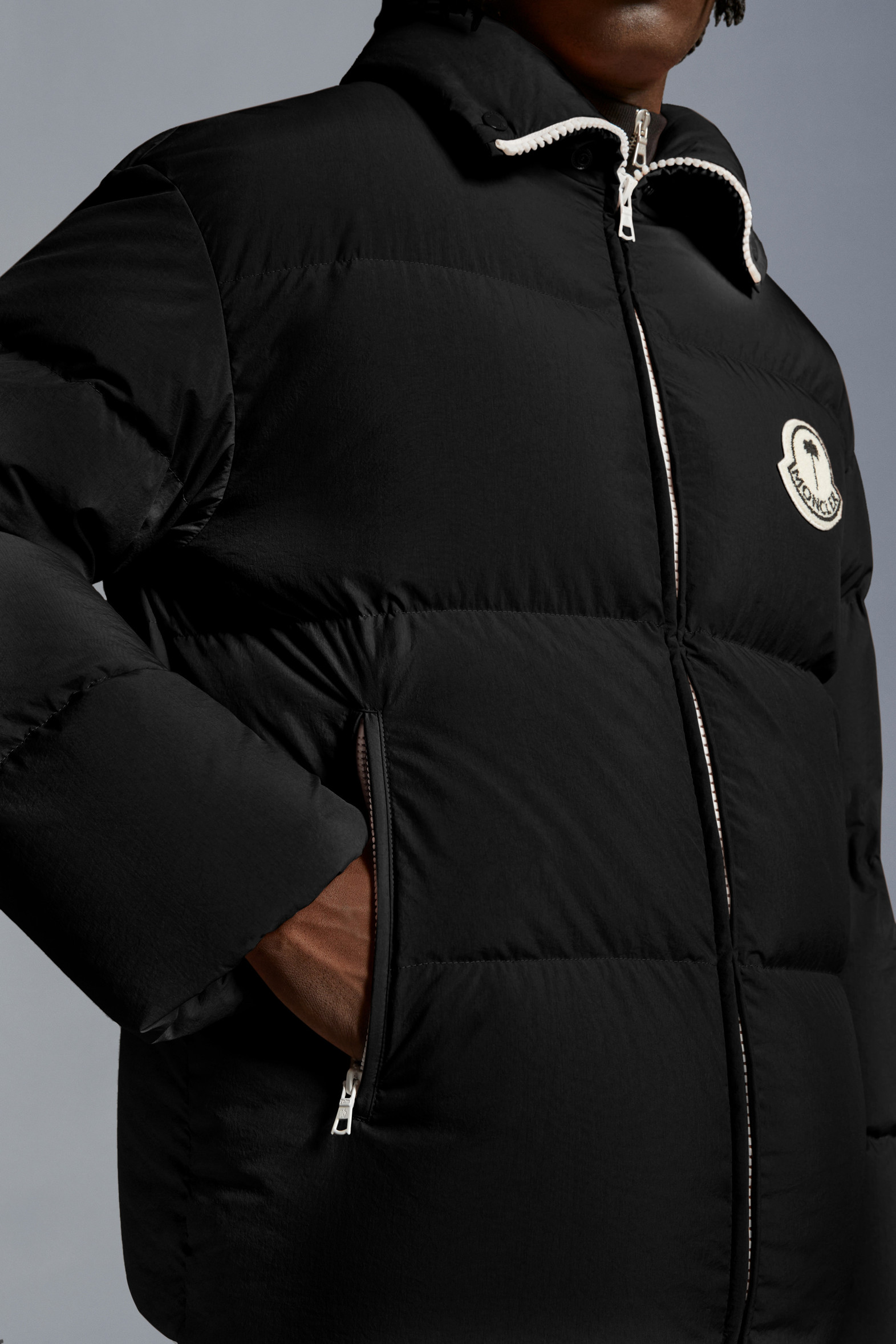 Black Rodmar Short Down Jacket - Moncler x Palm Angels for Genius ...
