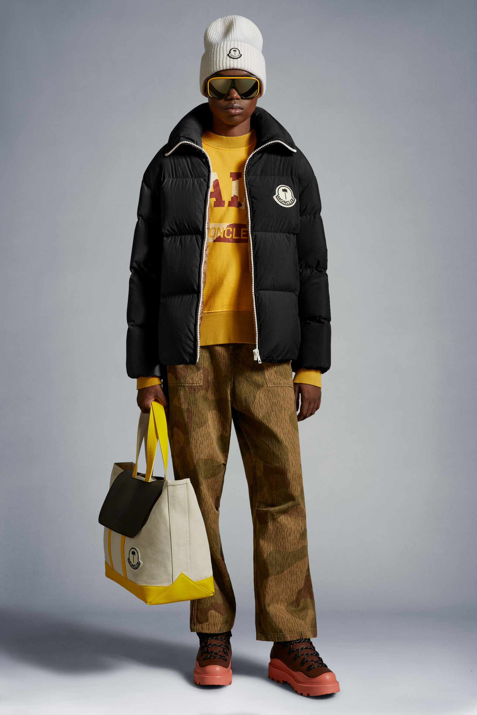 Black Rodmar Short Down Jacket - Moncler x Palm Angels for Genius ...