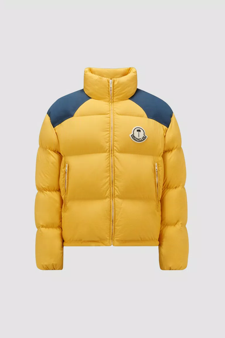 Piumino corto Nevis Giallo & Blu - Moncler x Palm Angels Genius ... Piumino corto Nevis Giallo & Blu - Moncler x Palm Angels Genius ...