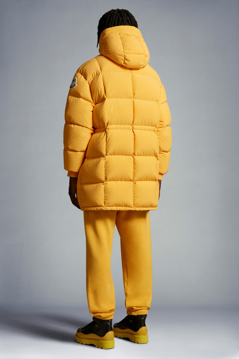 Yellow Pentaflake Long Down Jacket - Moncler x Palm Angels for Genius ...