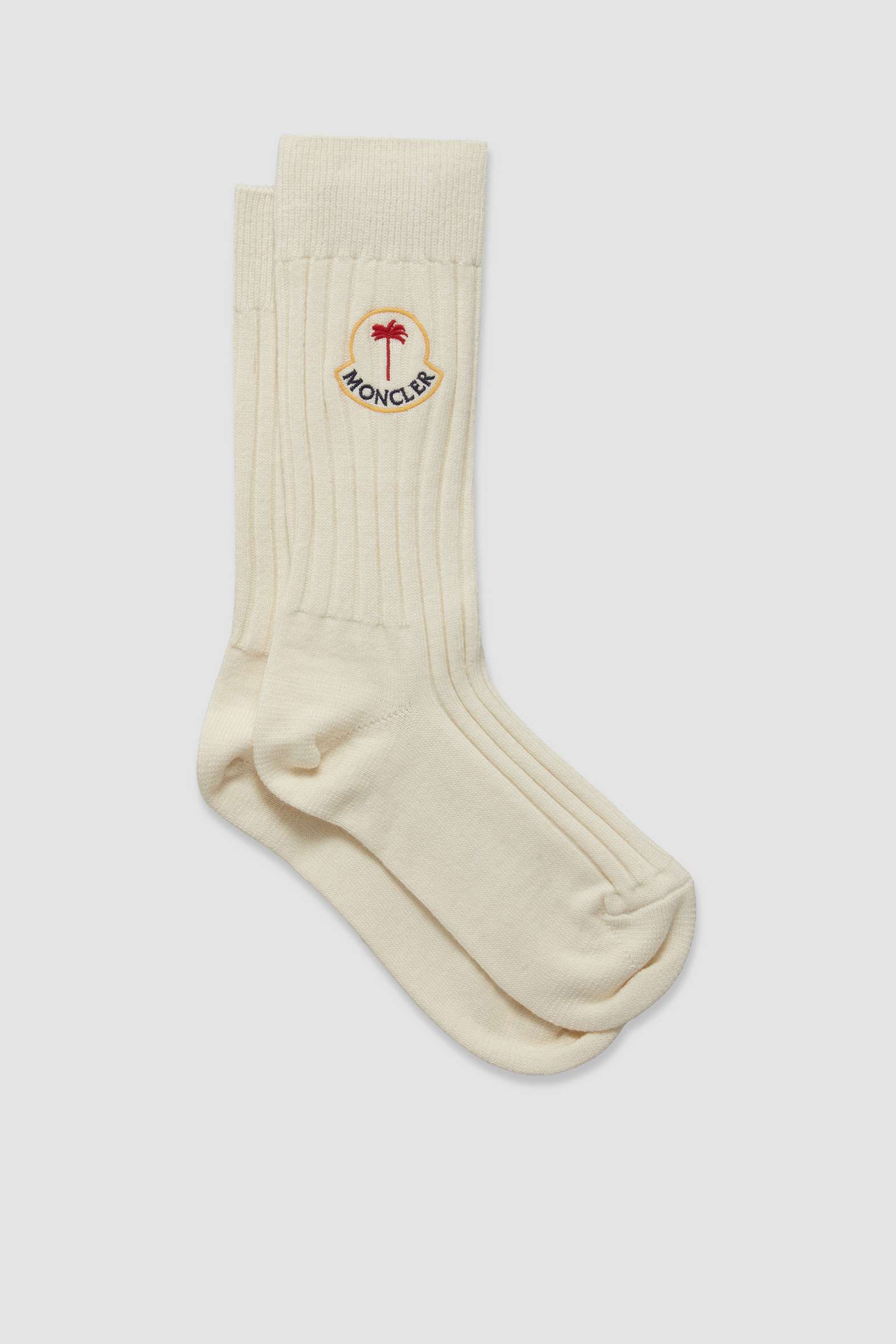White Logo Wool Socks - Moncler x Palm Angels for Genius | Moncler HK