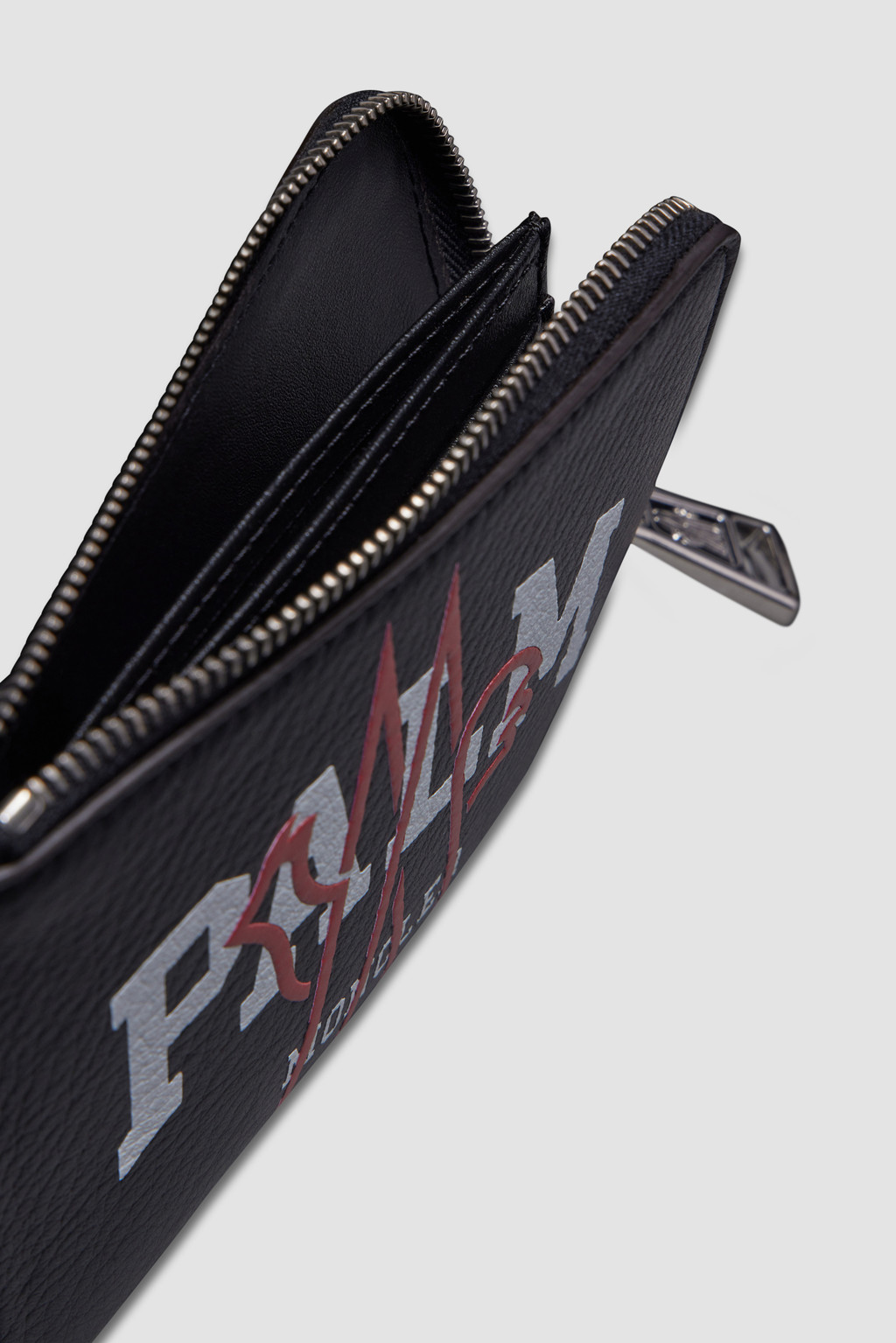 Black Logo Leather Card Holder - Moncler x Palm Angels for Genius ...