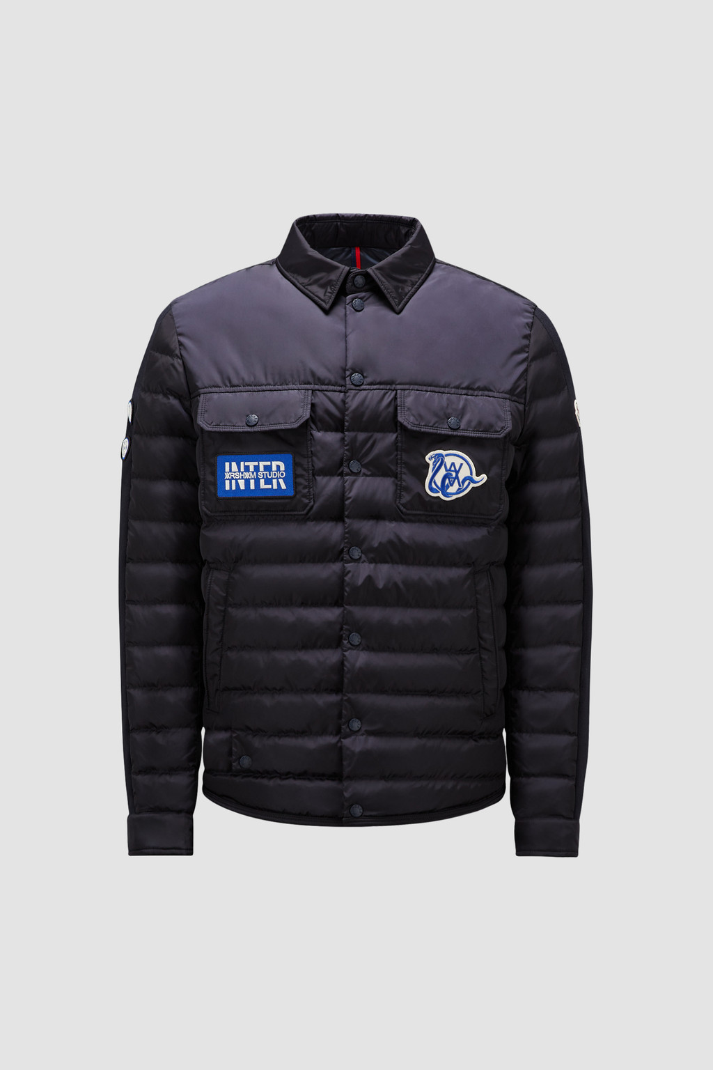 Dark Blue Inter x Moncler by Arsham Down Shacket - Short Down Jackets ...