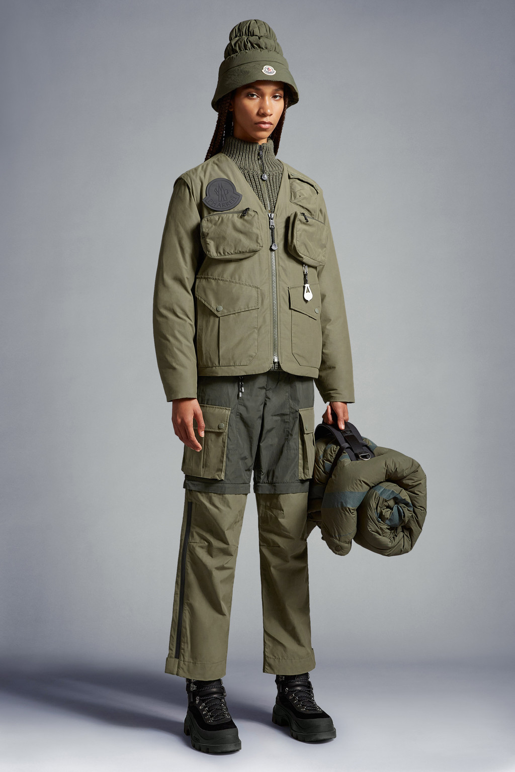 Cargohose Grün - Moncler x Pharrell Williams für Genius | Moncler DE