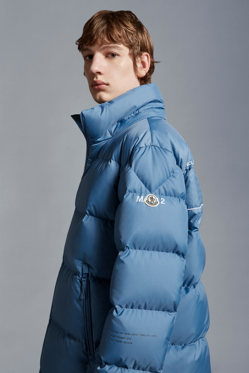 Light Blue Acanthus Short Down Jacket - Moncler x Frgmnt for Genius ...