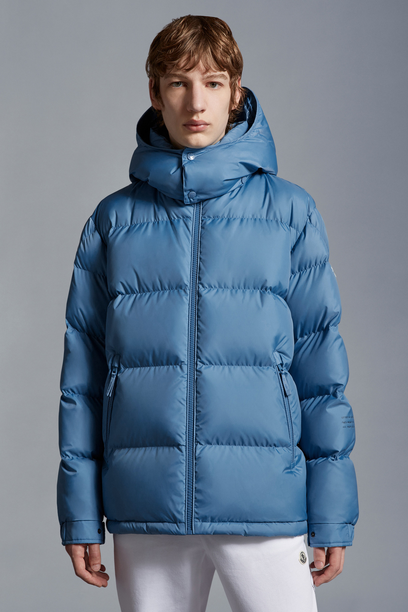 Light Blue Acanthus Short Down Jacket - Moncler x Frgmnt for Genius ...