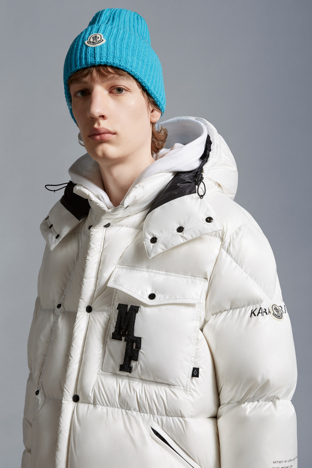 Blue Wool Beanie - Moncler x Frgmnt for Genius | Moncler HK