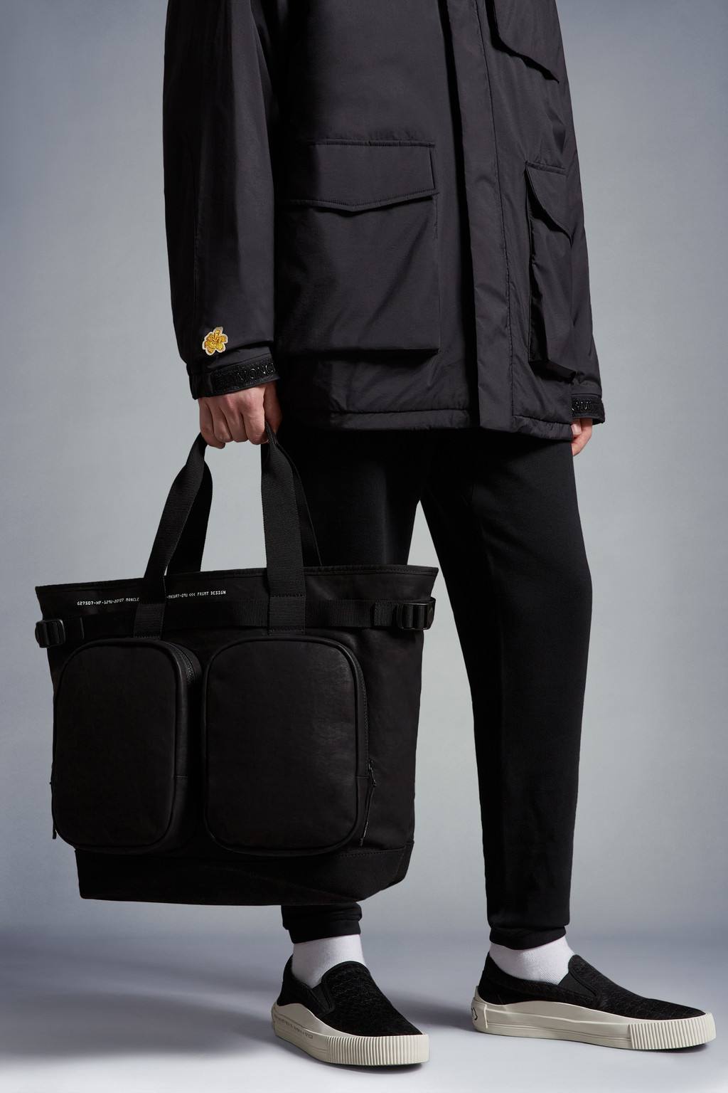 Black Canvas Tote Bag - Moncler x Frgmnt for Genius | Moncler SG