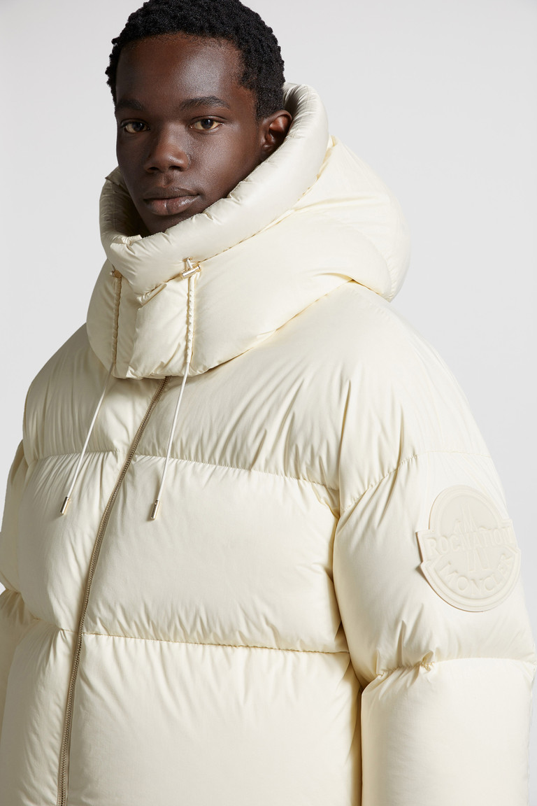 White Antila Short Down Jacket - Moncler x Roc Nation designed by Jay-Z ...
