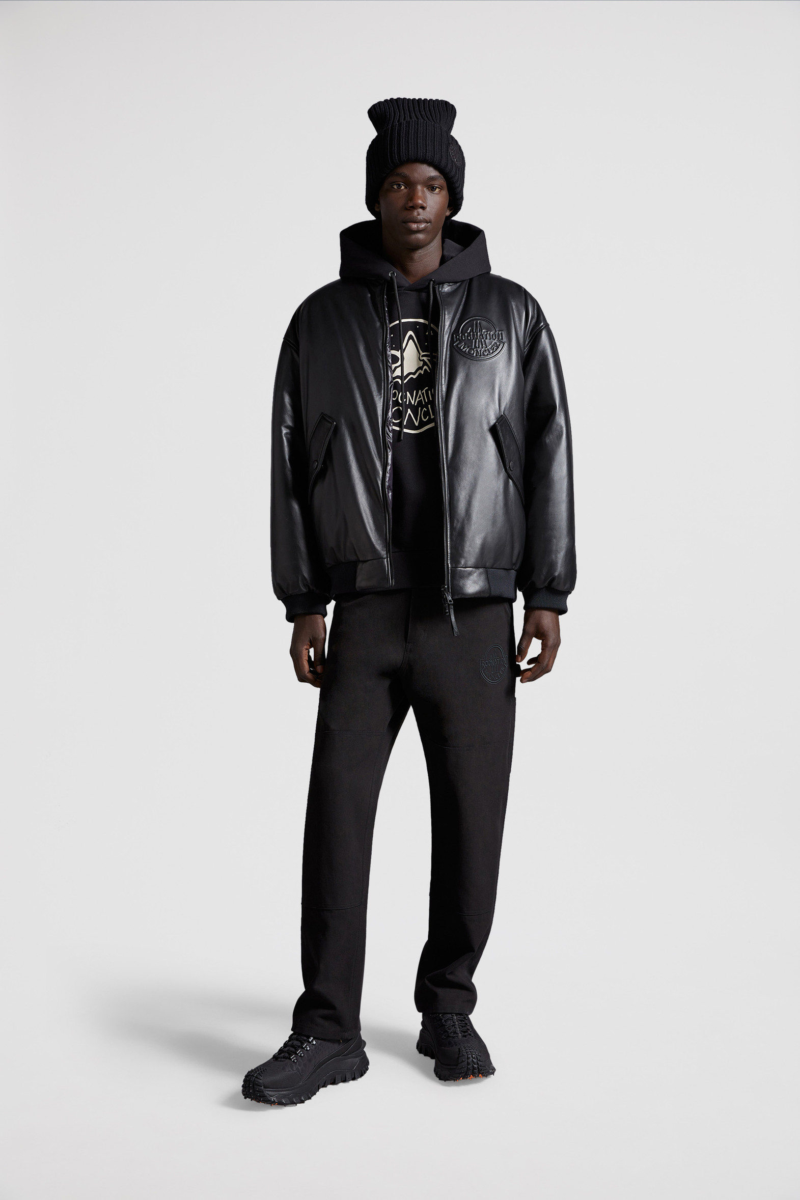 Black Cassiopeia Reversible Down Bomber Jacket - Moncler x Roc Nation ...