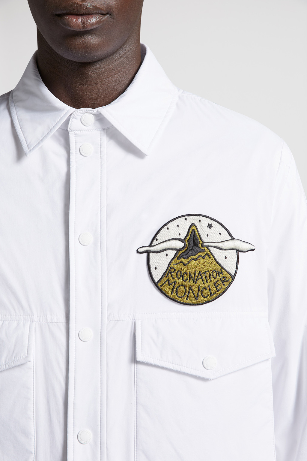 Chaqueta camisera con plumón Auriga Blanco Óptico - Moncler x Roc ...