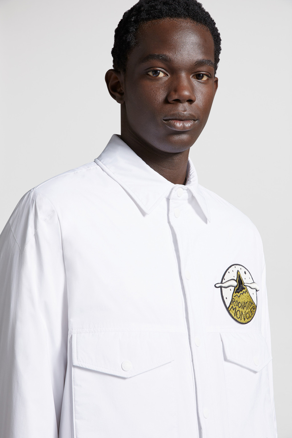 Chaqueta camisera con plumón Auriga Blanco Óptico - Moncler x Roc ...
