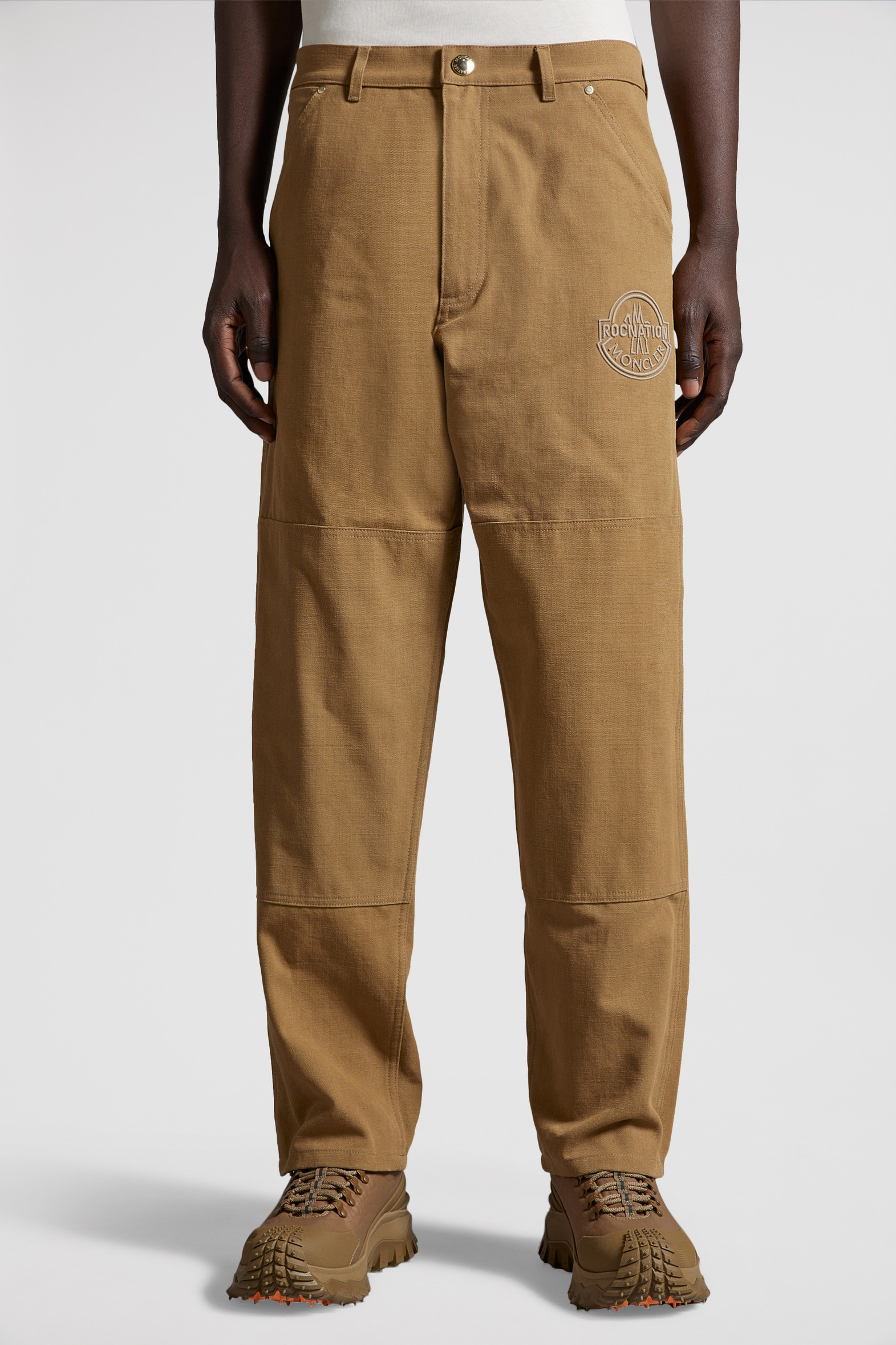 Gold Cotton Canvas Trousers - Moncler x Roc Nation designed by Jay-Z ...