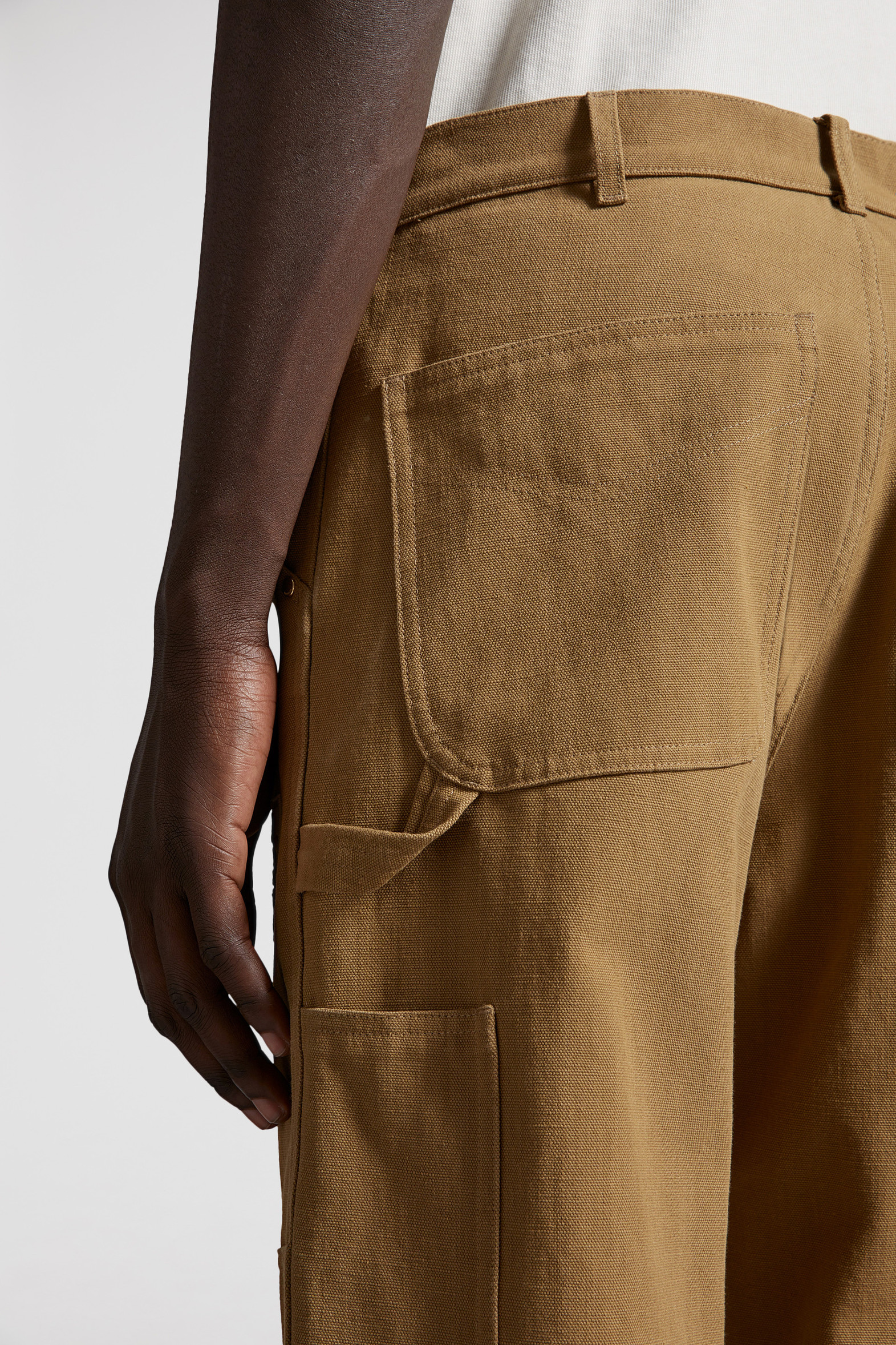 Gold Cotton Canvas Trousers - Moncler x Roc Nation designed by Jay-Z ...