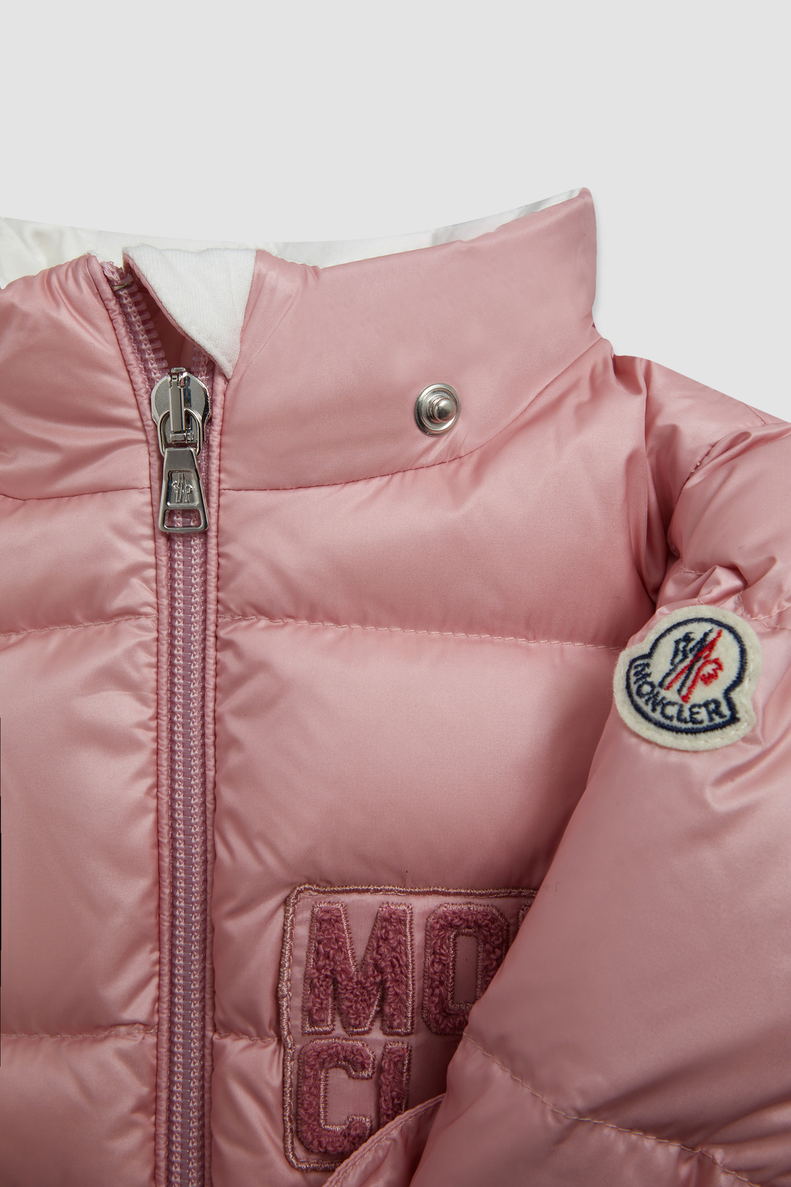 Rose Pink Abbaye Down Jacket - Outerwear for Children | Moncler JP
