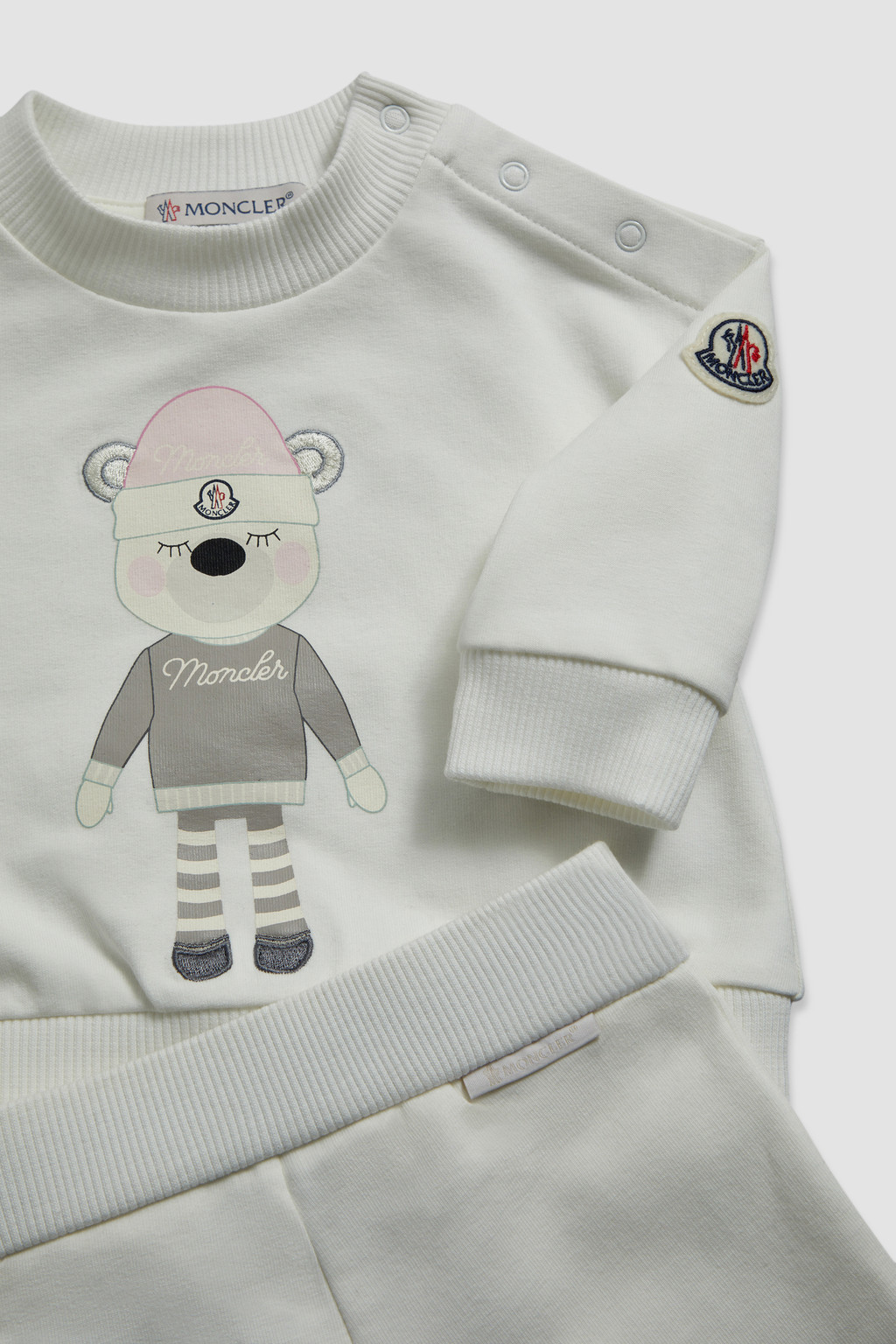 White Fleece Tracksuit Set - Clothing for Children | Moncler HK